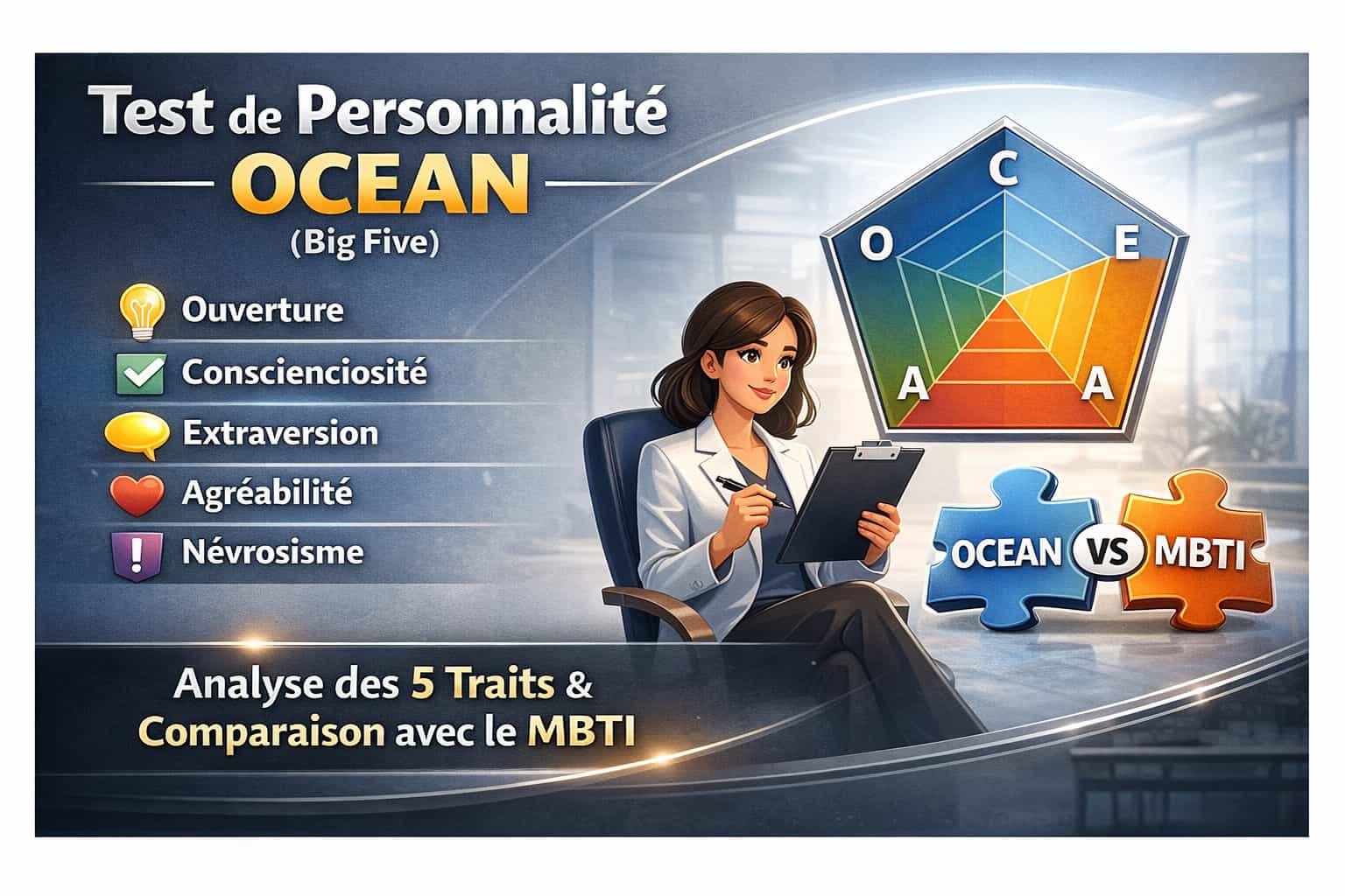 Test de personnalité OCEAN - Model du Big Five | PSYAVENIR